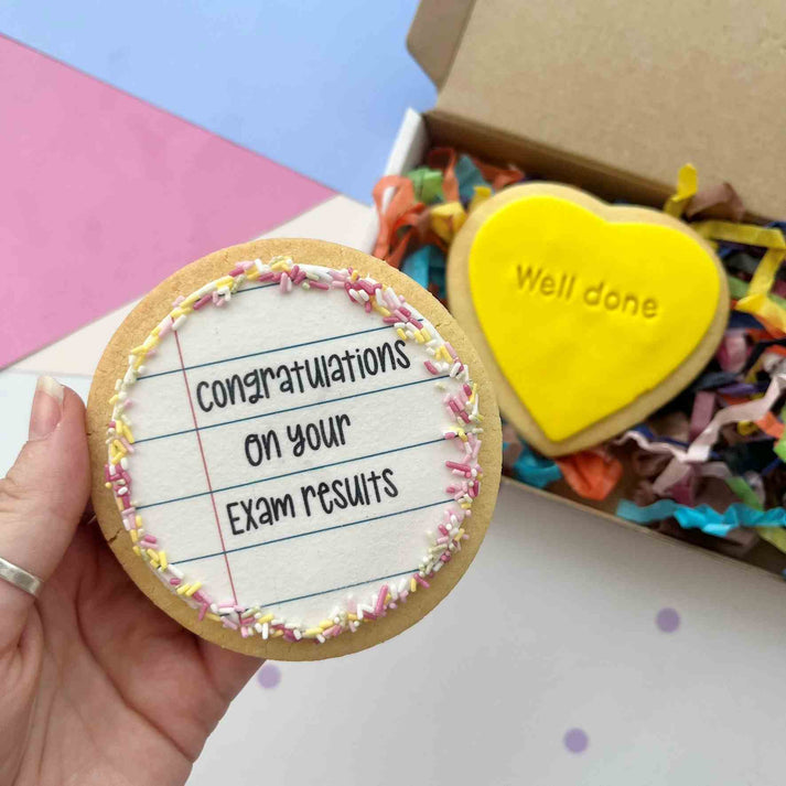 Exam Result Gift Ideas | Letterbox Well Done Cookies | A Level Results ...
