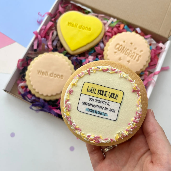 Well Done Exams | Letterbox Biscuit Gift | A Level Results Gifts | GCSE ...